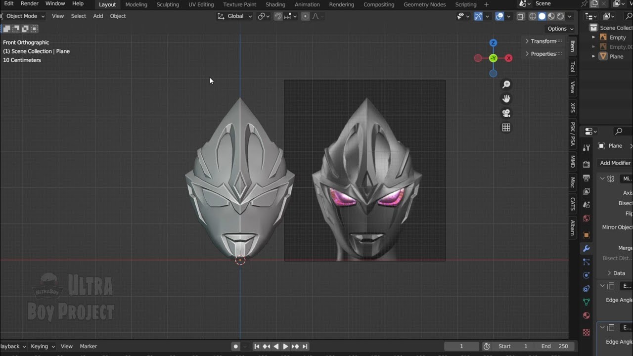หัดปั้น Ultraman Arc Head 3d Model - YouTube