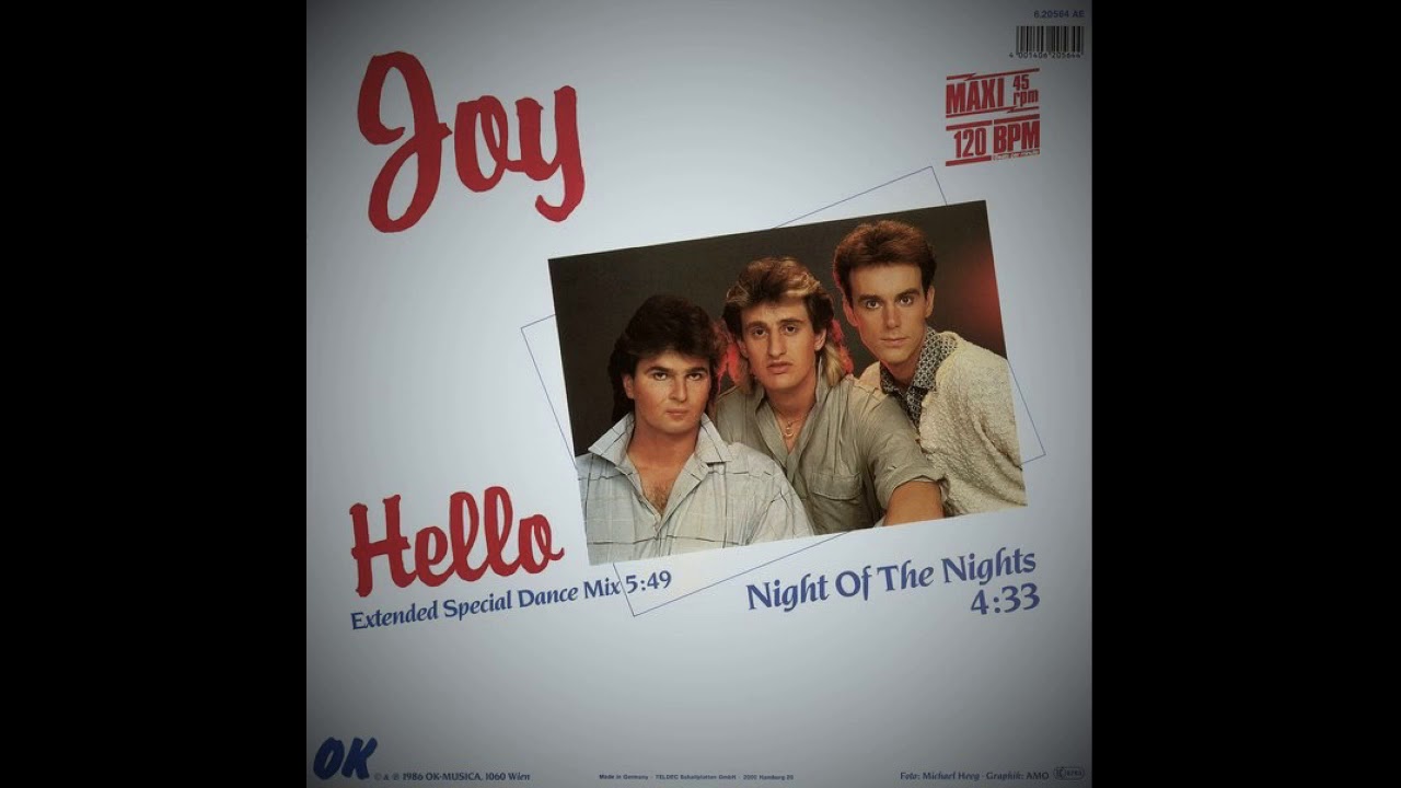 Joy - Hello (1986) - YouTube