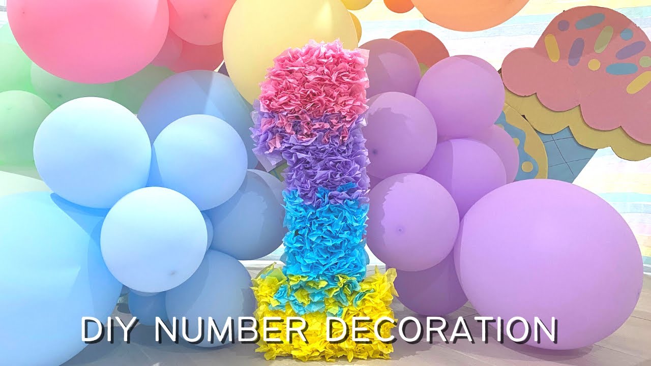 DIY Number Decoration for Birthday & Party | Party Decoration Ideas ...