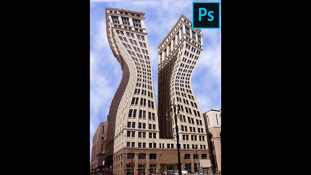 How to warp buildings with photoshop - YouTube