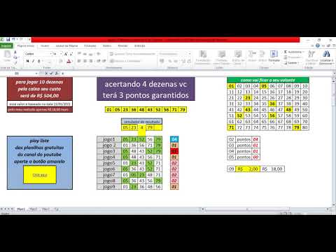 grátis quina com 10 dezenas com 4 acertos garante 3 pontos planilha gratuita