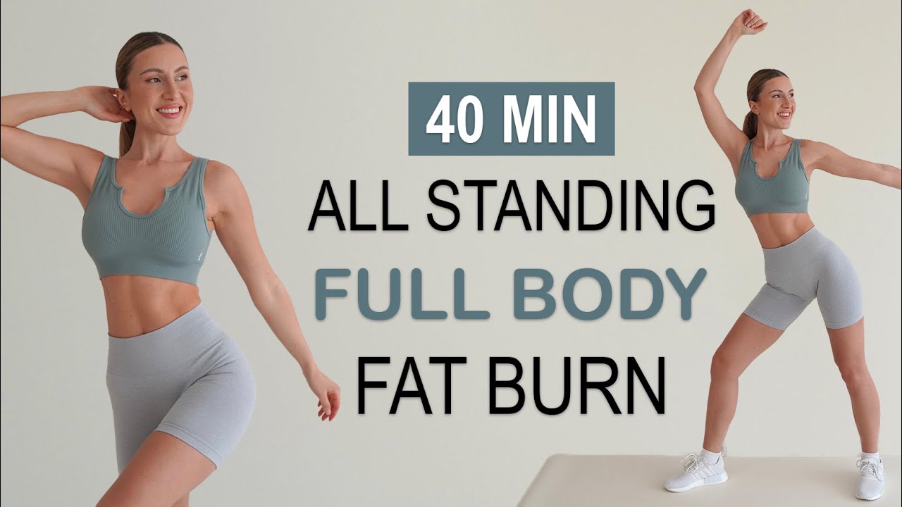 40 Min FULL BODY HIGH INTENSE FAT BURN | All Standing Cardio | Super ...