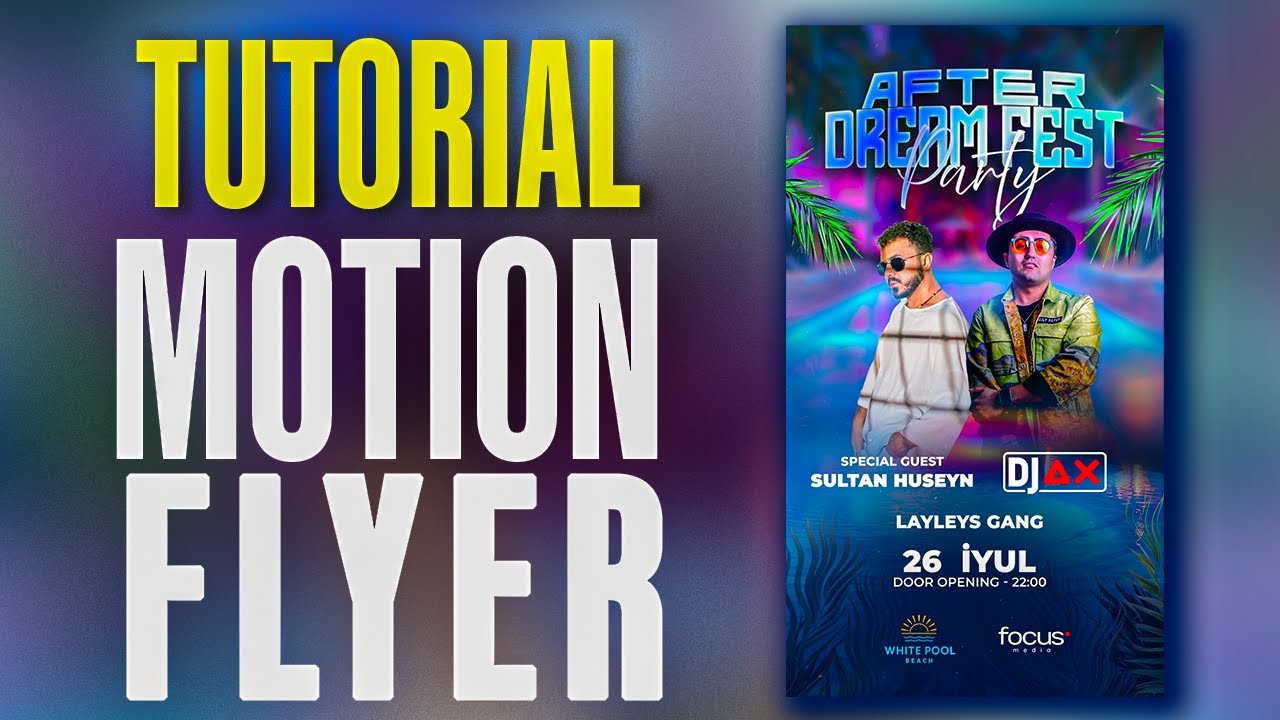 MOTION FLYER TUTORIAL | LIVE MUSIC | AFTER EFFECTS - YouTube