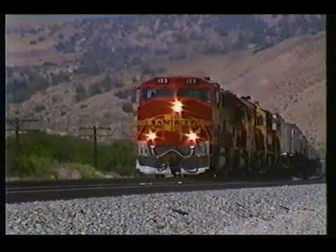 Santa Fe Railroad Tehachapi Pass 1991 - YouTube