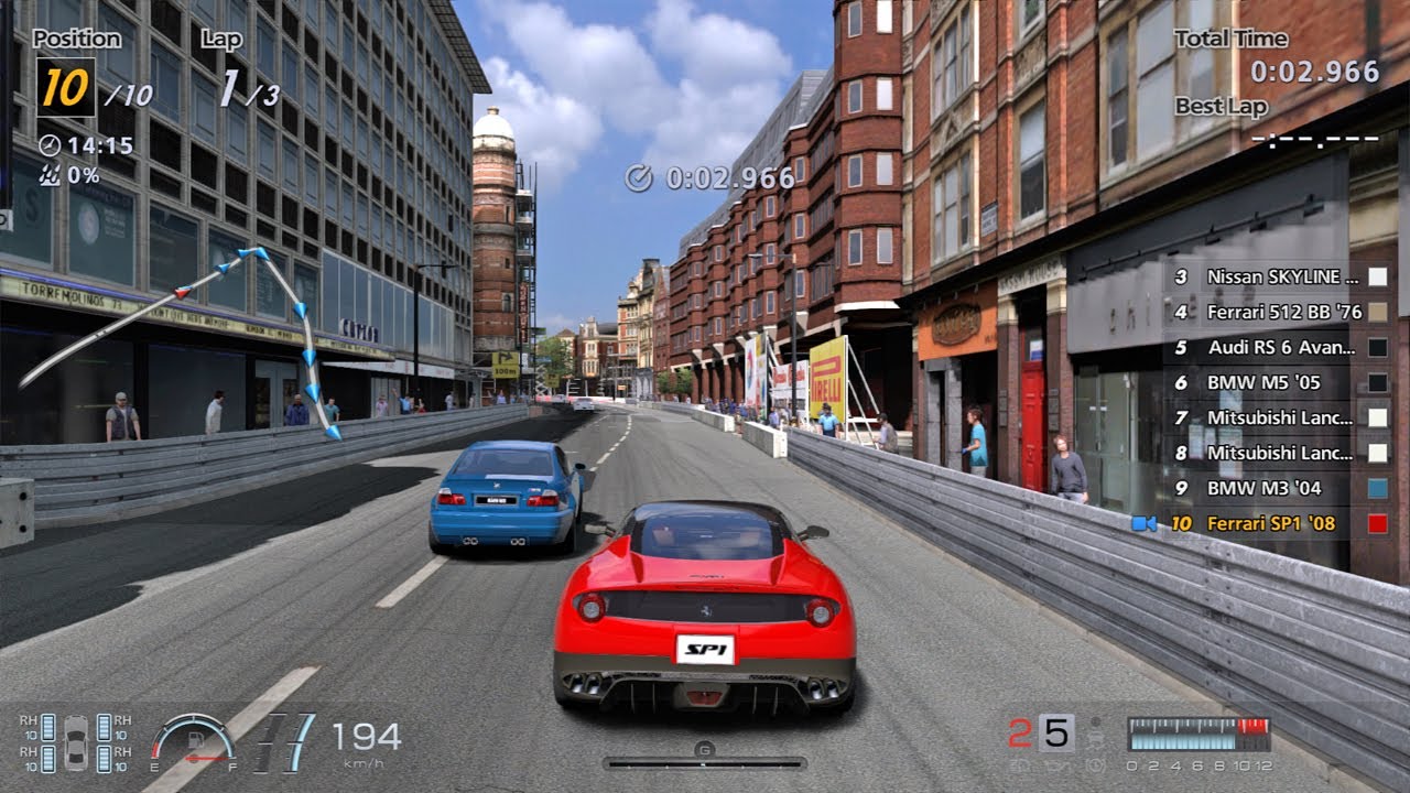 GT6 | Ferrari SP1 2008 top speed | London race | PS3 - YouTube