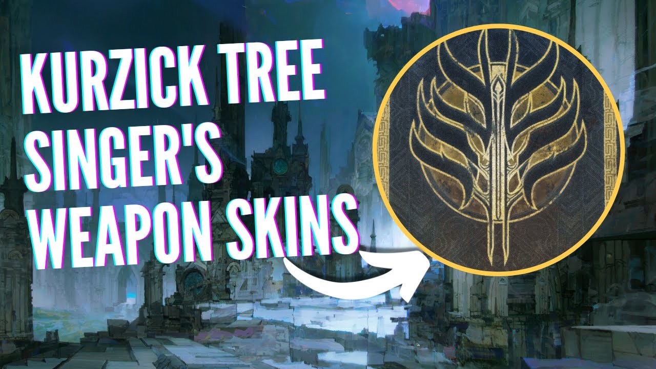 Guild Wars 2 - Kurzick Tree Singer's weapon skin Preview - YouTube