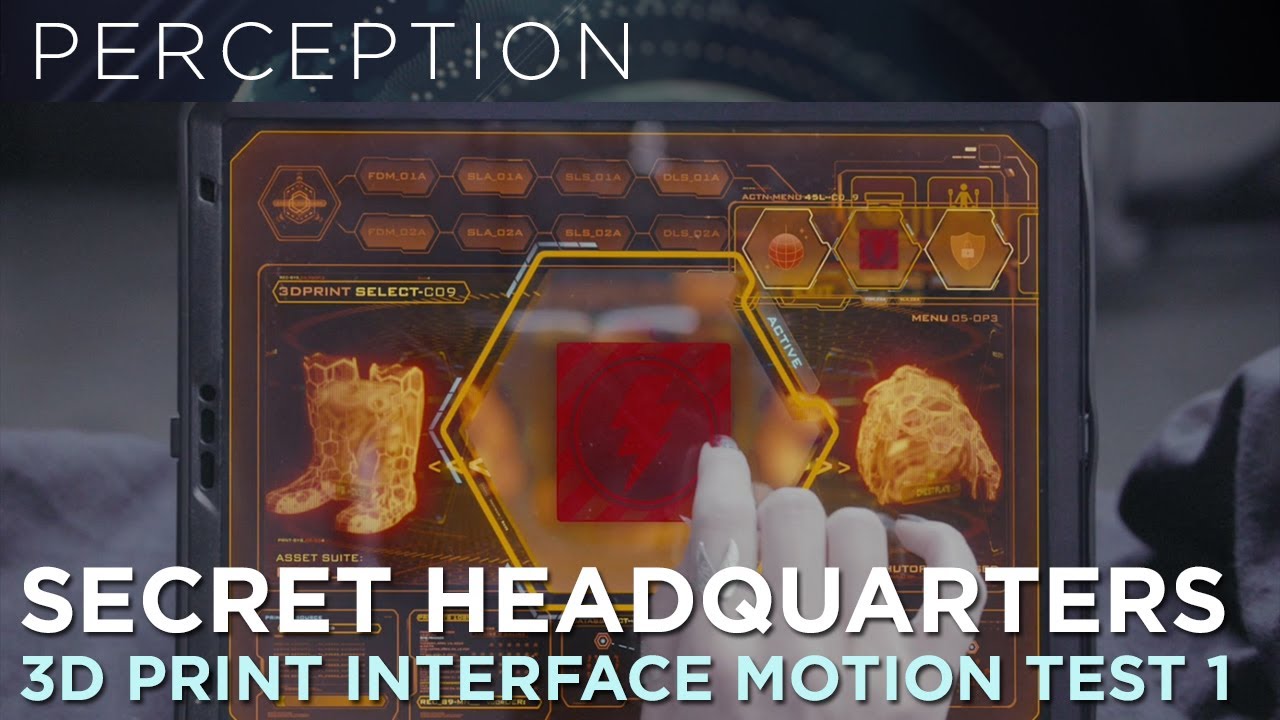 Secret Headquarters - 3D Printing Interface Motion Test 1 - YouTube