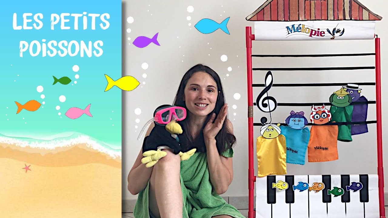 Les petits poissons dans l'eau comptine - YouTube