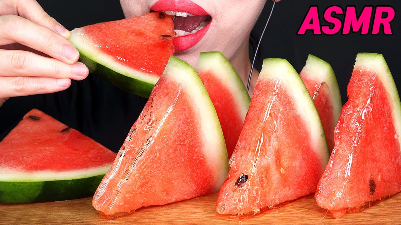 Candied Watermelon Tanghulu asmr Mukbang 수박 탕후루 먹방 asmr Eating sounds ...