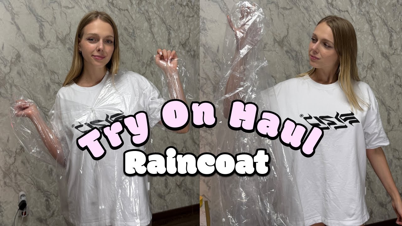 [4K] Try-On Raincoat | Lightweight and stylish look for a rainy day ...