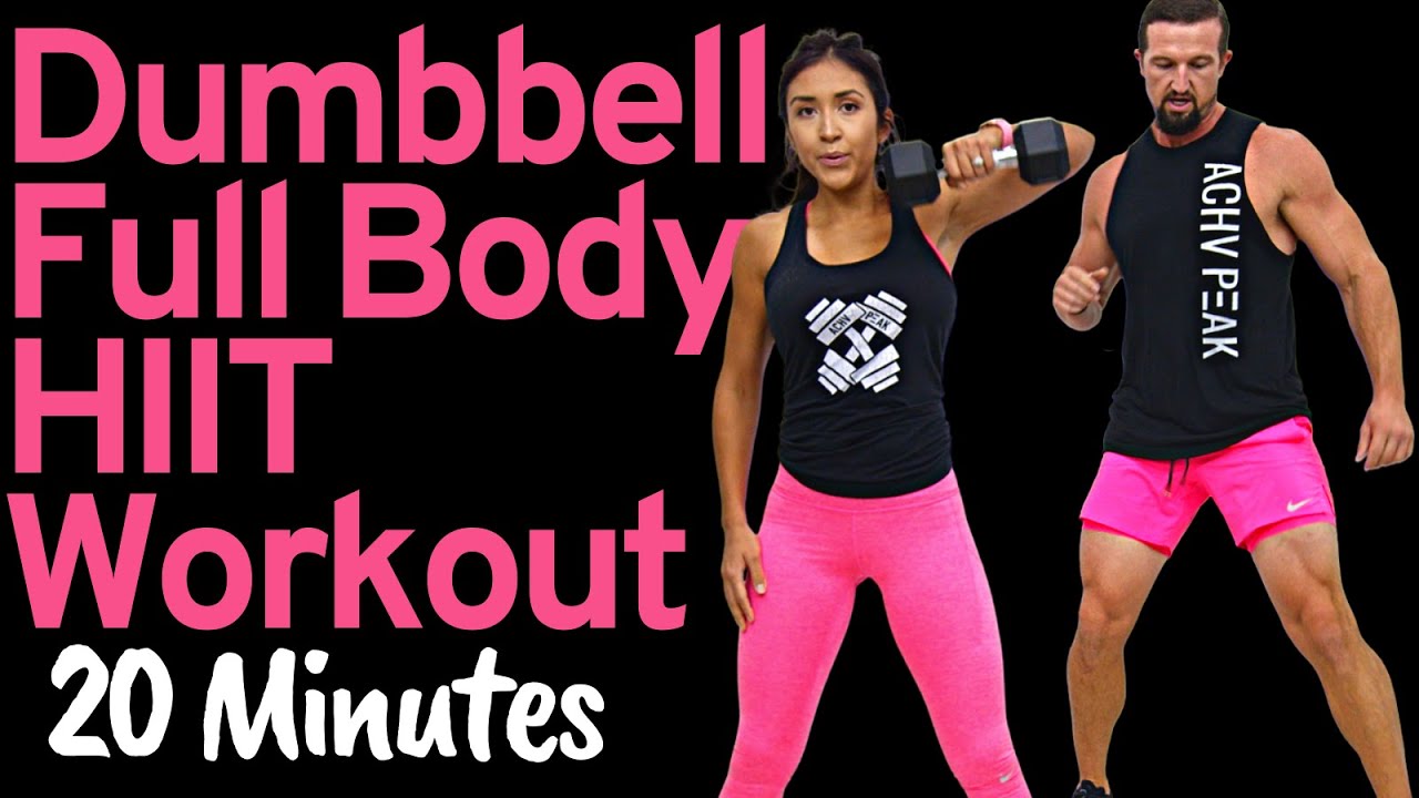 20 Minute Full Body Dumbbell HIIT Workout [with Low Impact Options ...