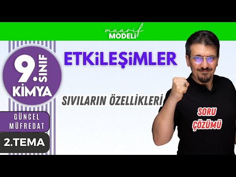 Sıvıların Özellikleri SORU ÇÖZÜMÜ  + PDF 📌 9. SINIF KİMYA YENİ MÜFREDAT 2025 📌2. TEMA