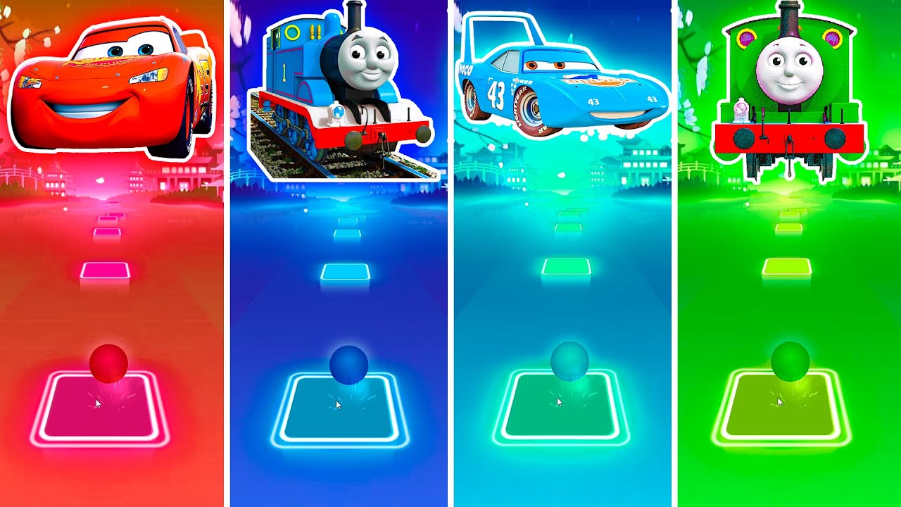 Cars Lightning McQueen - Thomas the tank Engine - Dinoco King - Percy ...