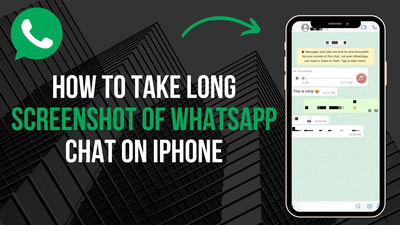 How to Take Long Screenshot of Whatsapp Chat on iPhone (Easy) - YouTube
