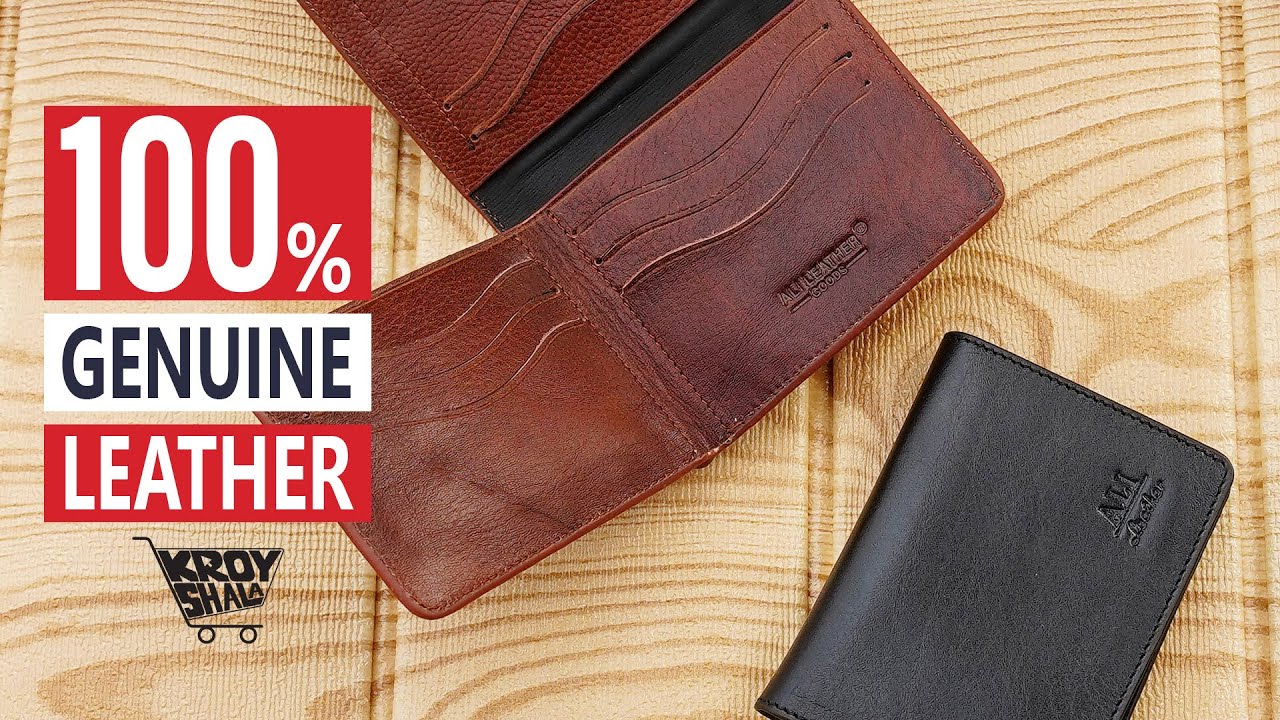 Pocket Size Genuine Leather Wallet - YouTube