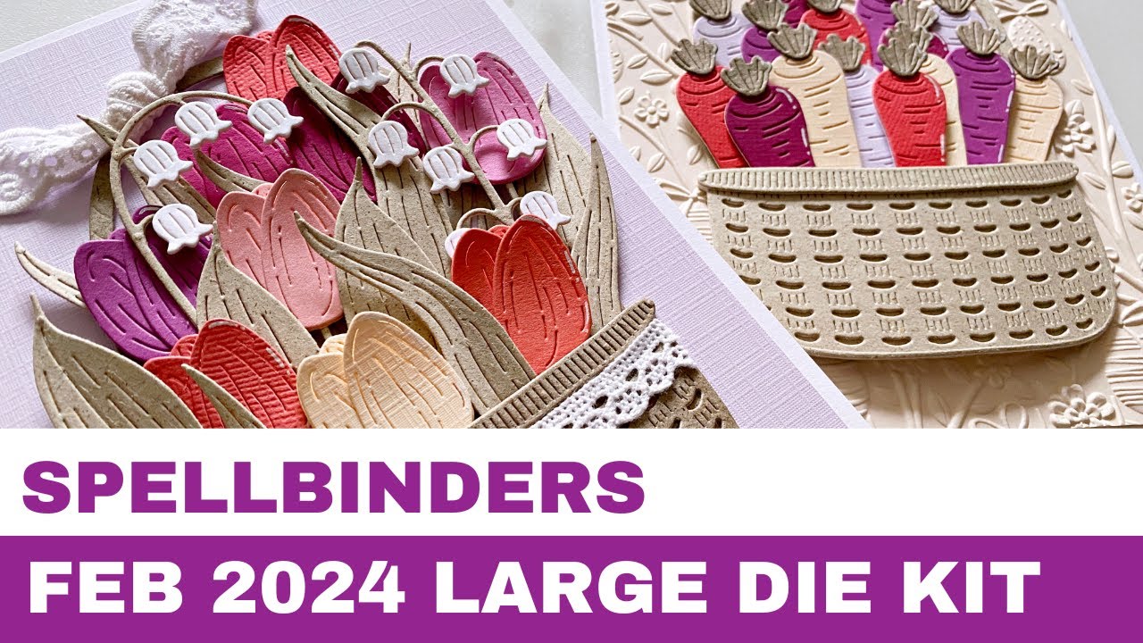 #278 Spellbinders February 2024 Large Die Kit & 3D Embossing Folder ...