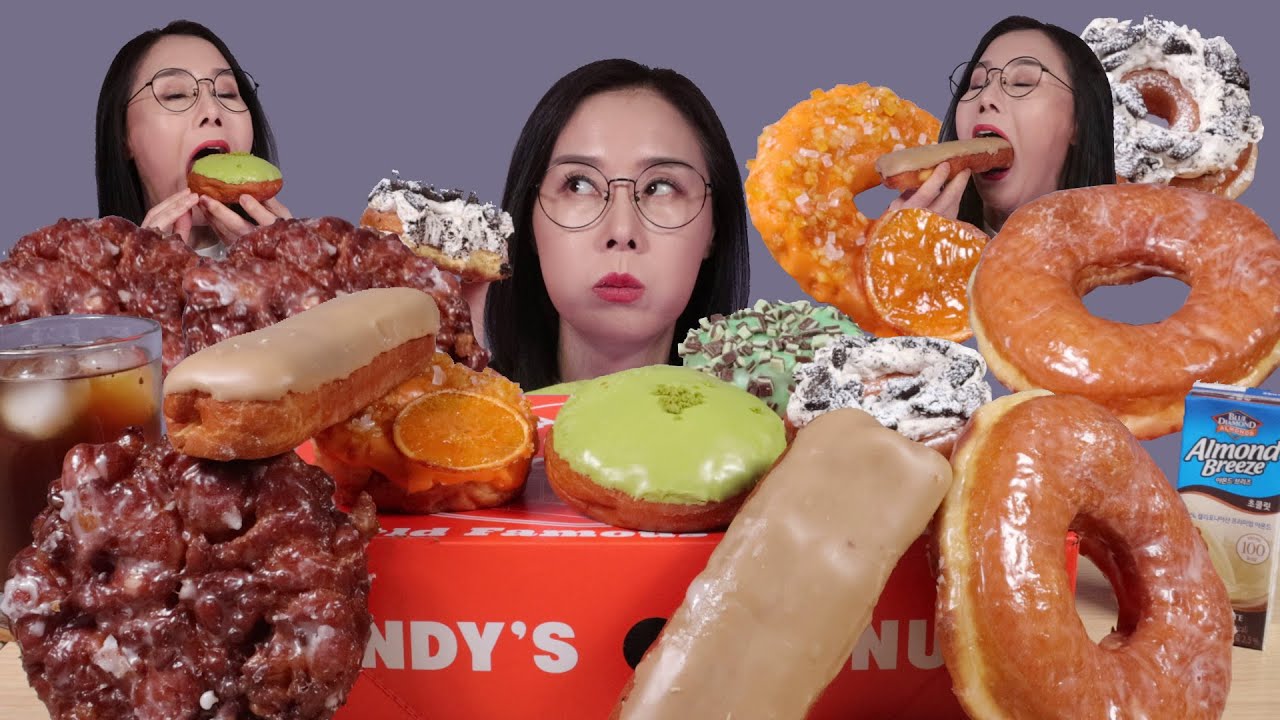 Sub Mukbang 도넛 먹고 싶은 사람 모여라 랜디스도넛 신메뉴 먹방 Landys Donut New Menu Mukbang