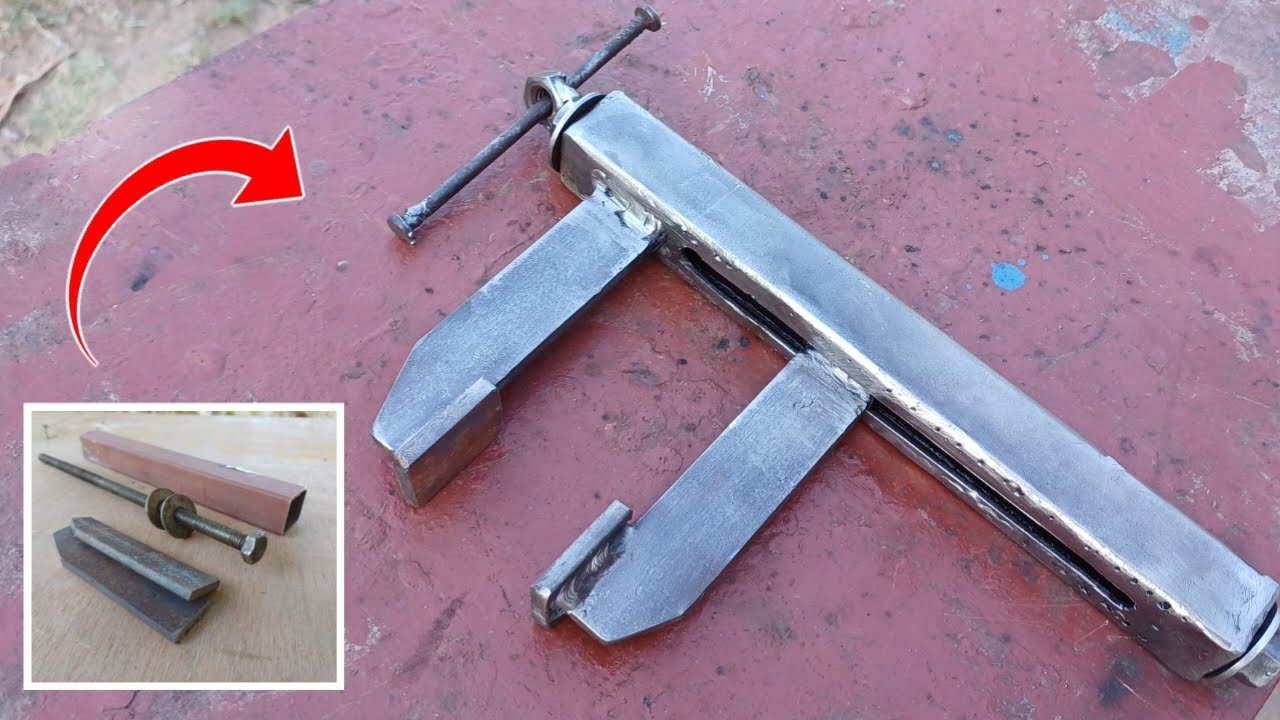 Making F clamp from scrap metal | DIY | Galaxy Fabrication - YouTube