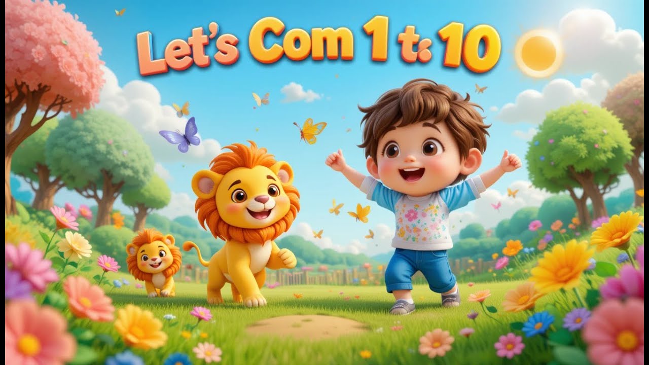 lion counting song | learn numbers 1 to 10 with roaring lions for kids ...