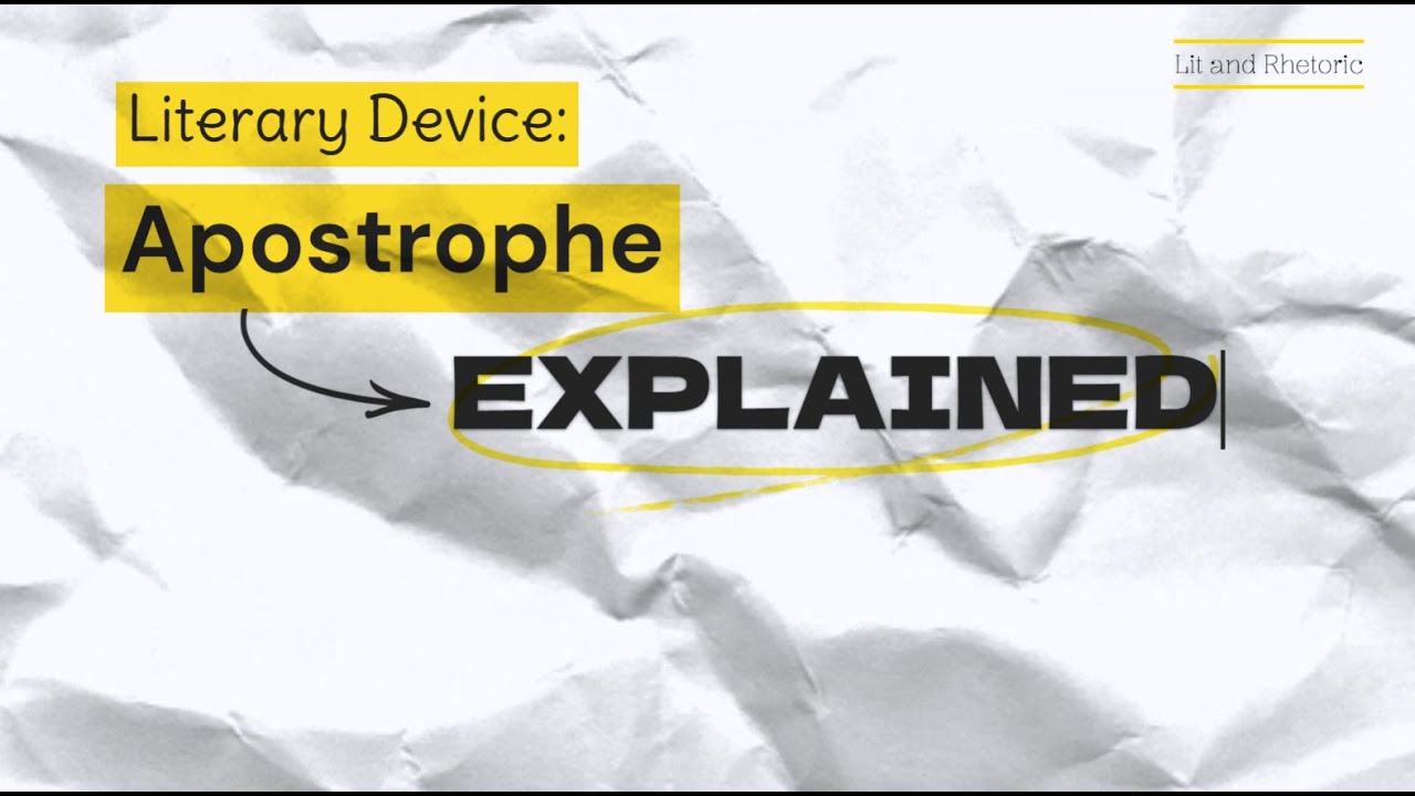 Apostrophe Explained | Literary Devices in 2 Minutes - YouTube