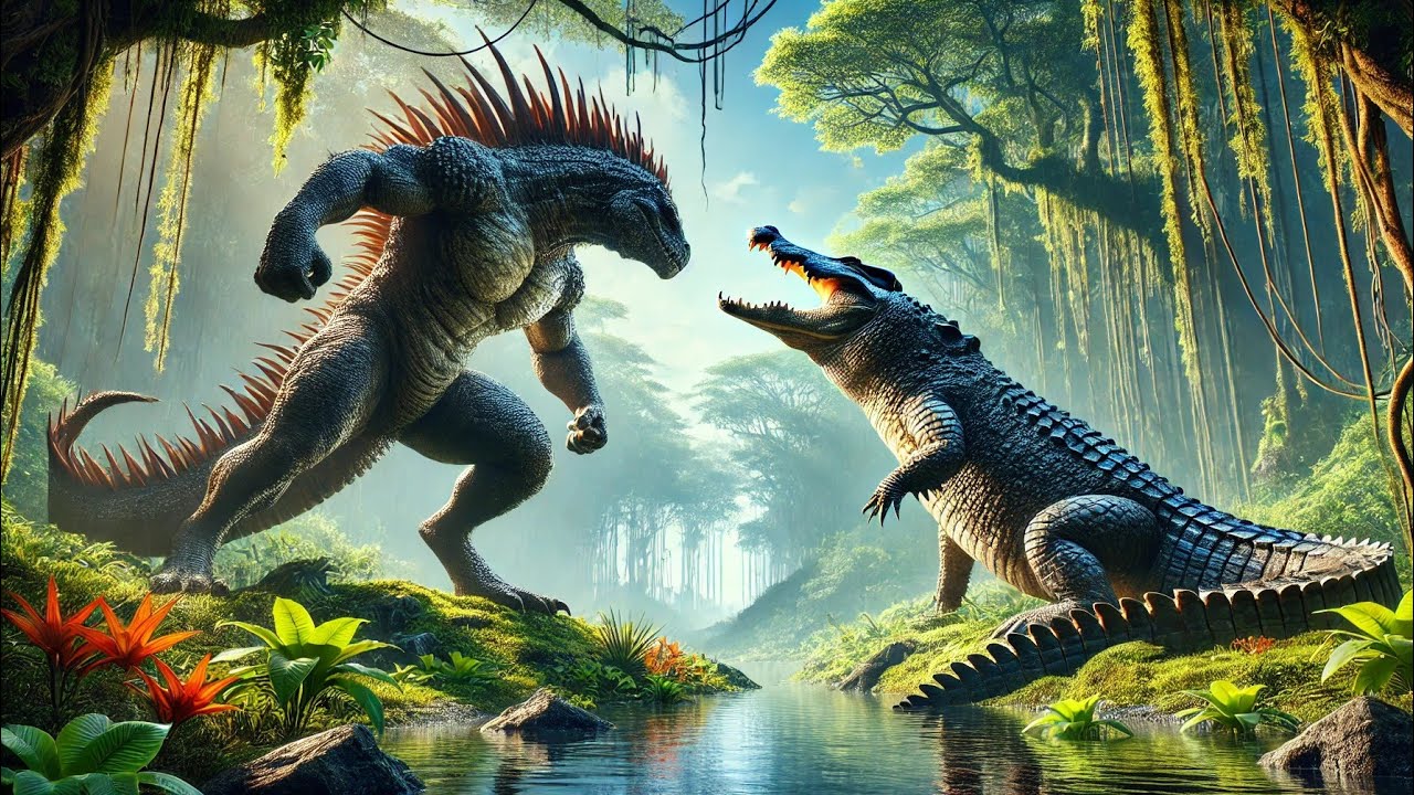 Godzilla vs jungle animals - YouTube