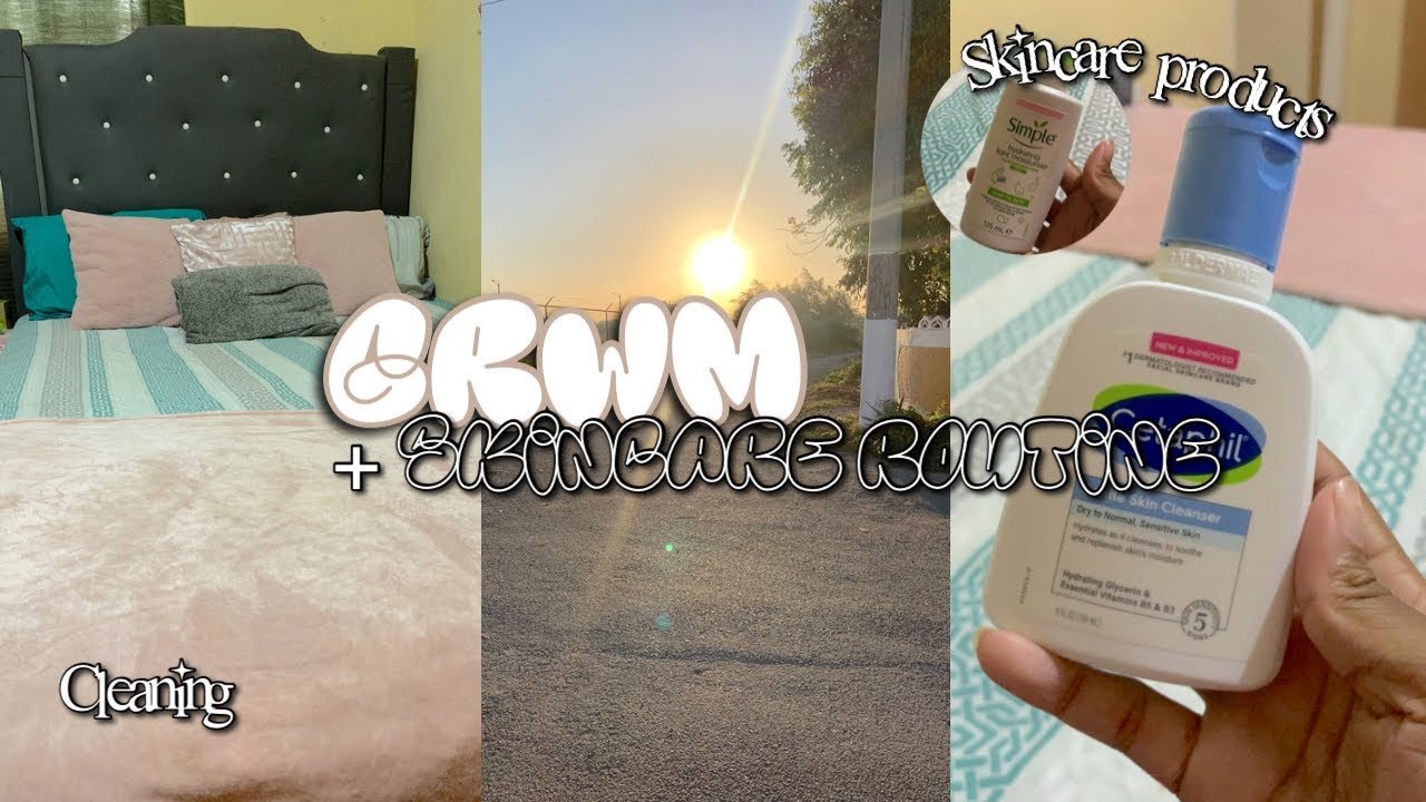 GRWM + Skincare routine 🧴🎀 - YouTube