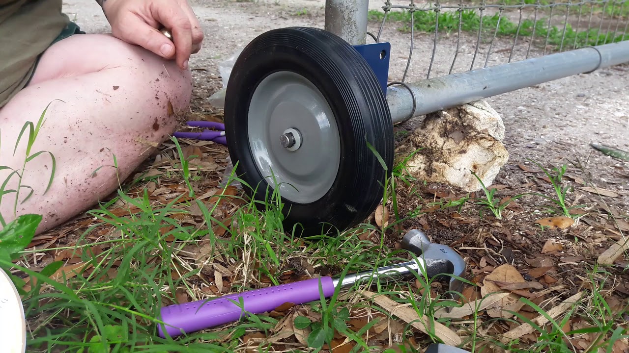 Part 2 New tire/wheel on driveway gate | Video #34 - YouTube