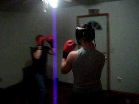 Basement boxing round 4 - YouTube