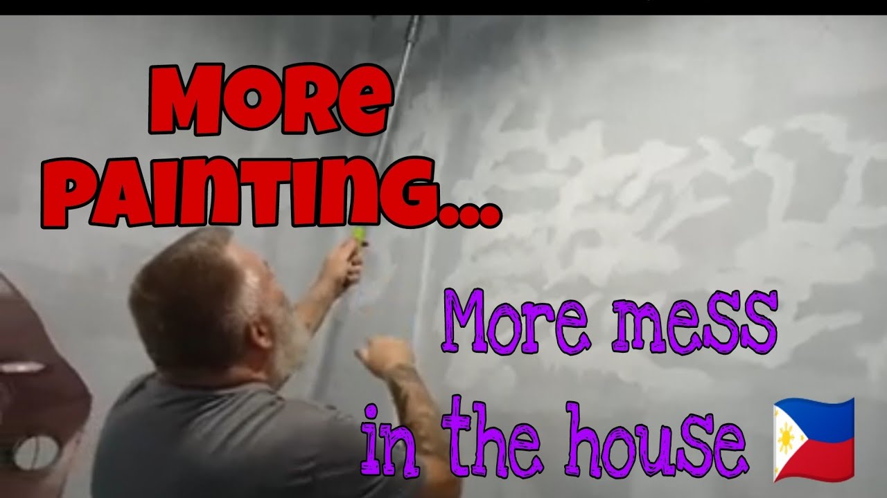 Painting the rooms in the house 🇵🇭 (a lot of mess) - YouTube