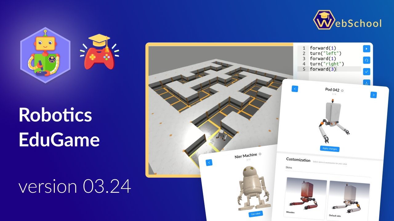 Robotics Educational Game v03.24 – WebSchool Gamification - YouTube