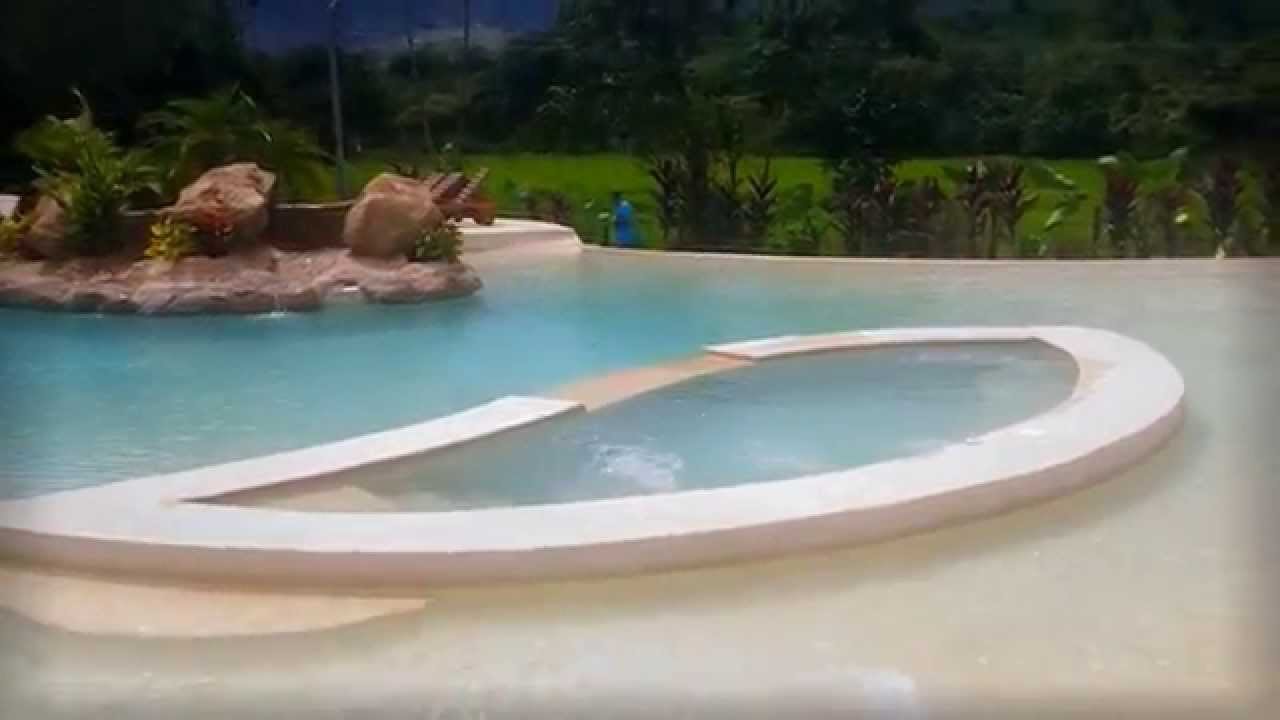 Construcción de piscinas tipo playa en Colombia 2 - Pools Arts - YouTube