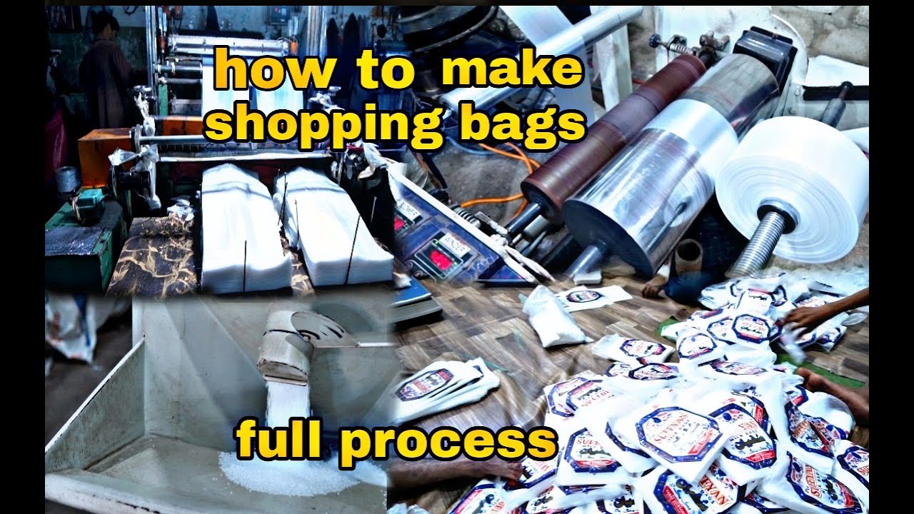 polythene bags manufcaturing /shooping bags full process - YouTube
