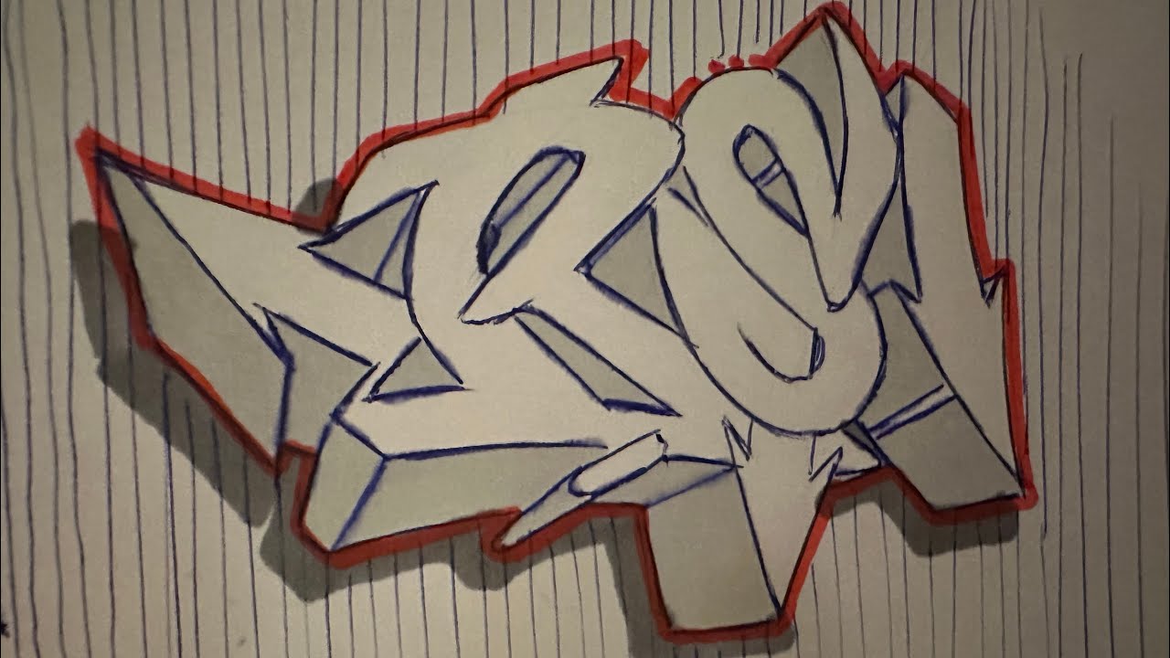 Como dibujar dos letras juntas de graffiti #drawing #tutorial #graffiti ...