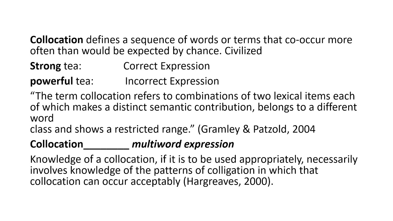 Lexical Studies: Collocation in Semantics Lecture 7 - YouTube