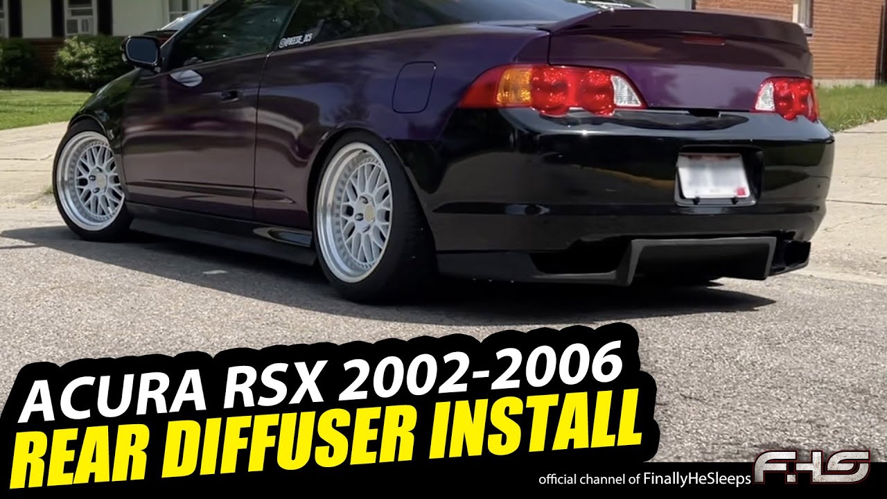 REAR DIFFUSER Install - 2002-2006 Acura RSX (Honda DC5) J's Racing JS ...