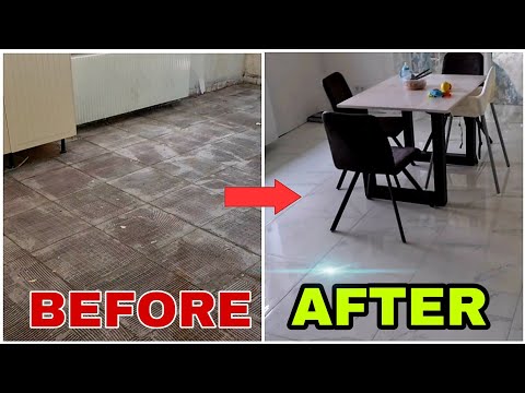 Mutfak Fayans Döşemesi Nasıl Yapılır? - 60x60 cm Mutfak Fayans Döşemesi | Kitchen tile flooring