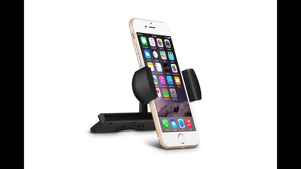 MPOW Universal Car Holder GPS Slot Rotation CD 360 - Test - YouTube