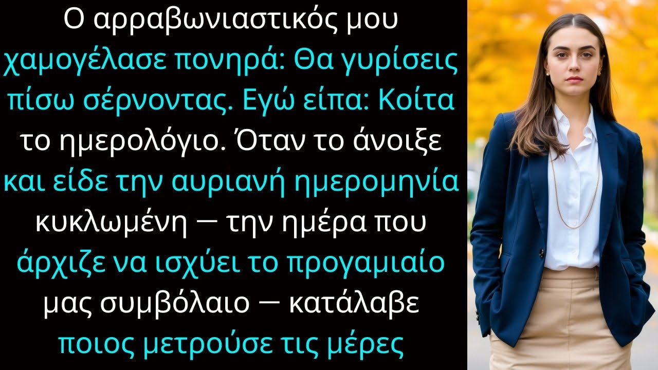Ο αρραβωνιαστικός μου είπε: Θα γυρίσεις πίσω. Εγώ: Κοίτα το ημερολόγιο ...