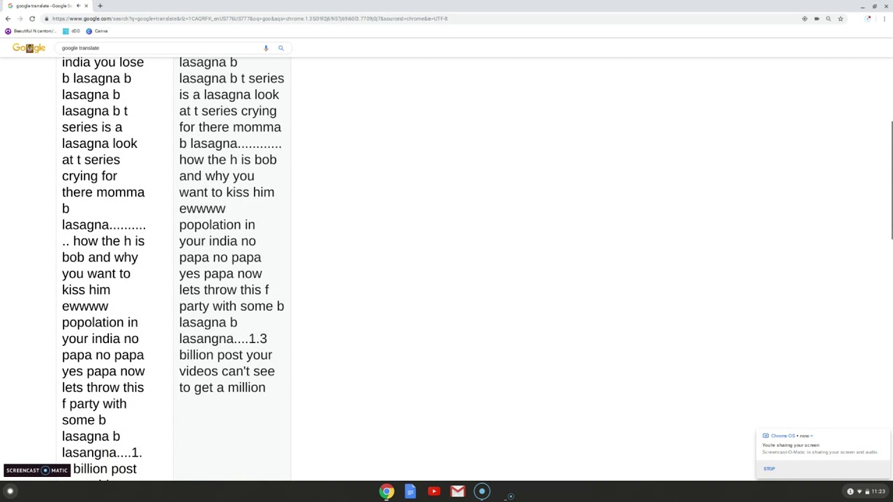 Google Translate Sings B Lasagna - YouTube