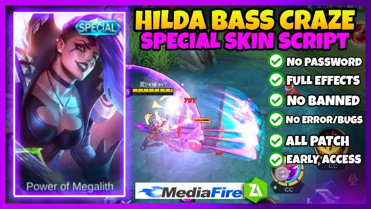 New Hilda Special Skin Bass Craze Skill Effects - Mobile Legends | MLBB ...