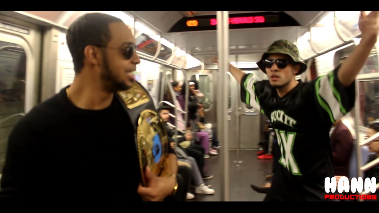 WWE Match in NYC Subway Train ft The Rock & DX (Must Watch) - YouTube