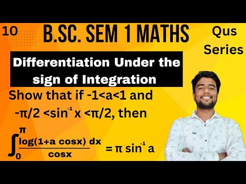 Show that Integral 0 to π log(1+acosx)dx/cosx= π sin^-1 x | Integration ...
