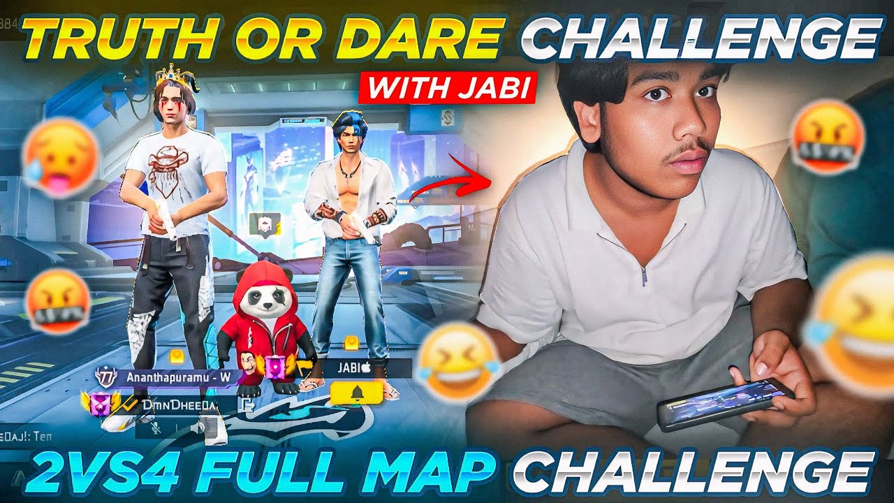 TRUTH OR DARE CHALLENGE WITH JABI | 2Vs4 FULL MAP GAMEPLAY 🔥🥷 ...