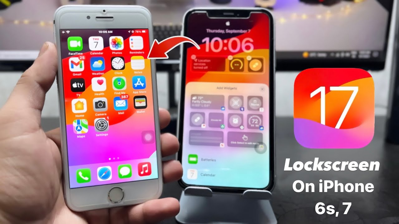 How to install iOS 17 Lockscreen Features on older iPhones 6s, iPhone 7 ...