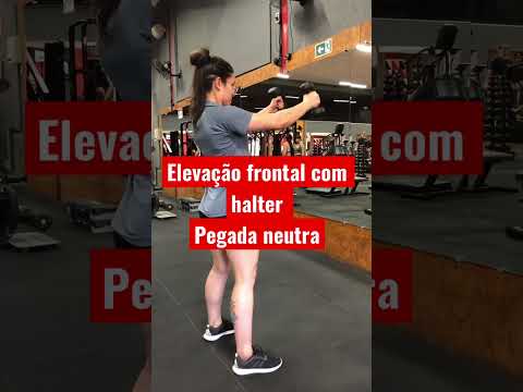 Elevação frontal com halter pegada neutra - YouTube