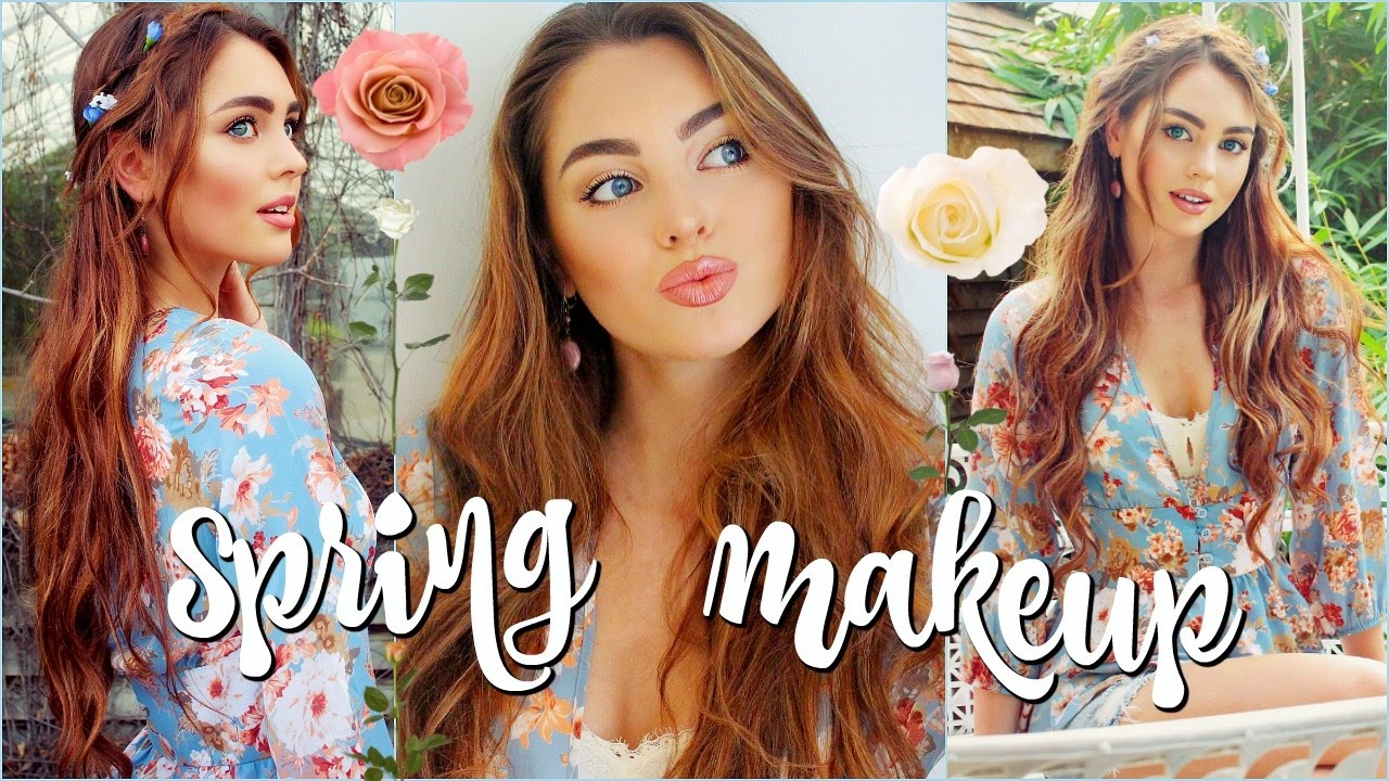 Glowy Natural Makeup Tutorial + Hair & Outfit | Spring GRWM🌸 - YouTube