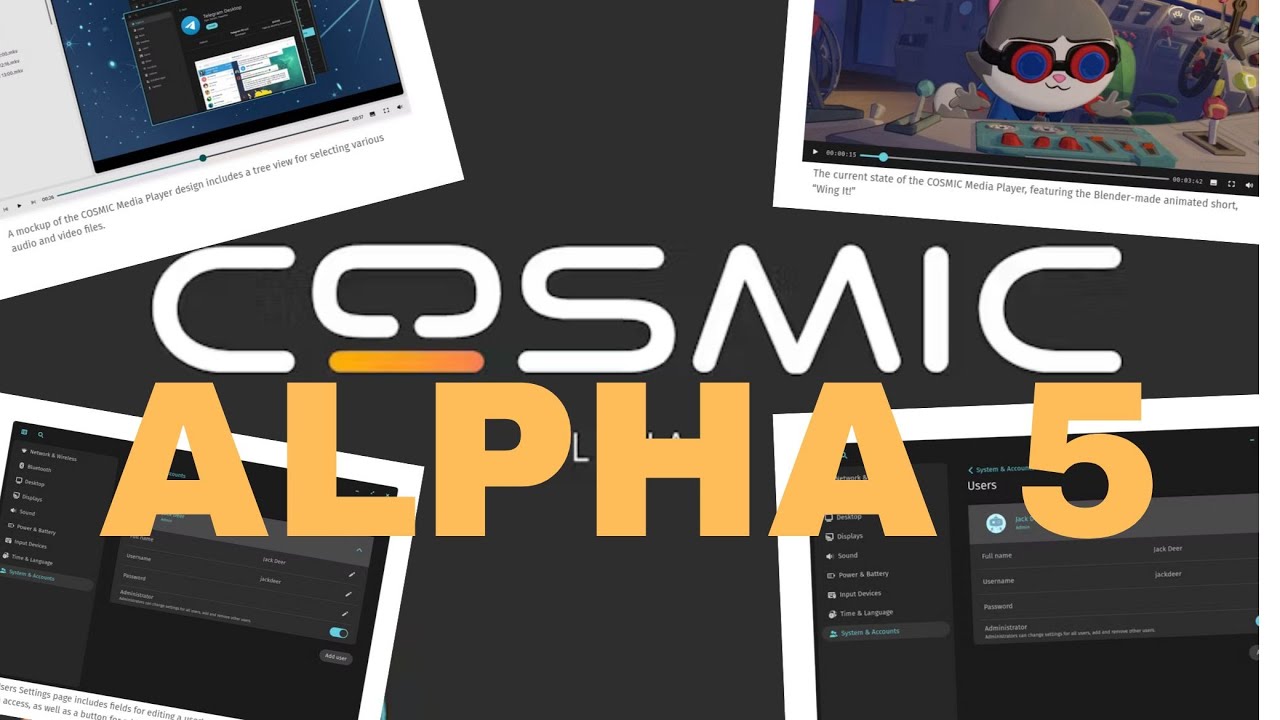 COSMIC Desktop Alpha 5: A Major Leap Forward - YouTube