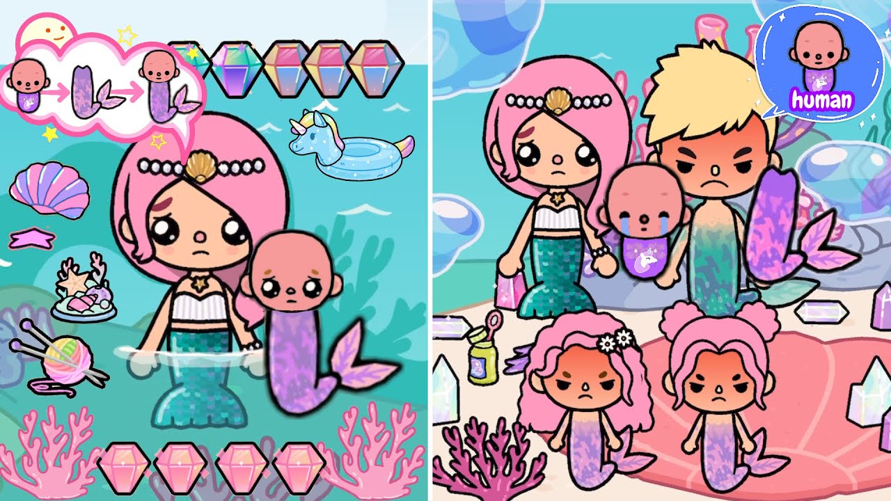 Mermaid Mom Hides That I'm Human To Make Dad And Sisters Love Me ...