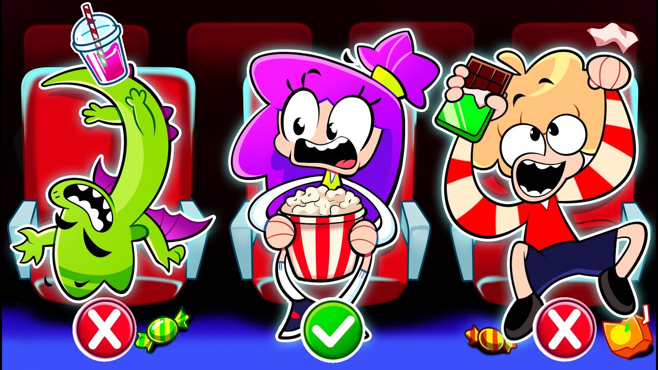 No Sweets Allowed?! 🍭🎬 Too Many Snacks at the Cinema! | Viv and Denny ...
