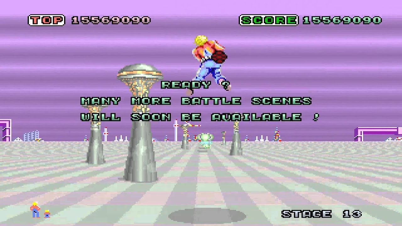 1985 Space Harrier Arcade Game Playthrough Retro game - YouTube